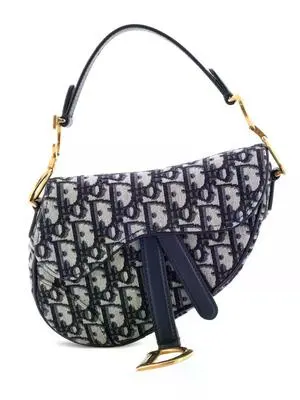 Dior Saddle Handbag Oblique Canvas Mini Shoulder Bag - Blue