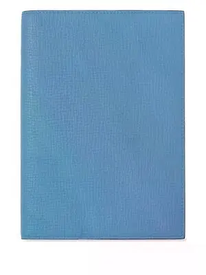 Smythson Evergreen Refillable Leather Notebook - Blue