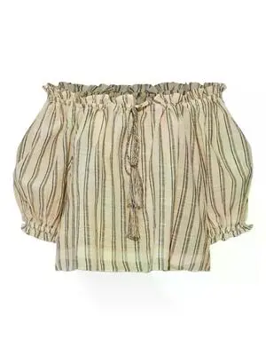 Ulla Johnson Paros Ruffled Striped Top