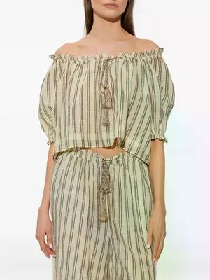 Ulla Johnson Paros Ruffled Striped Top