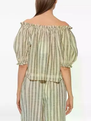 Ulla Johnson Paros Ruffled Striped Top