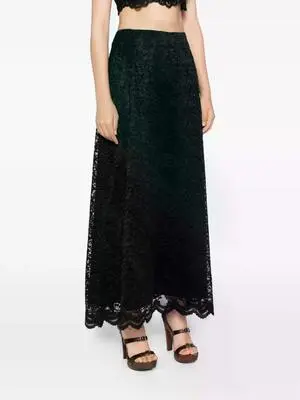 BLAKLACE Lace Trim Skirt - Black