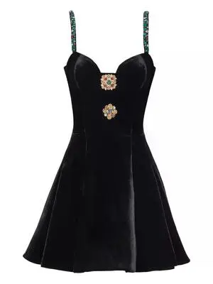 Strappy Velvet Cocktail Dress