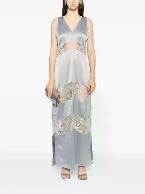 BLAKLACE Lace Panel Dress - Grey