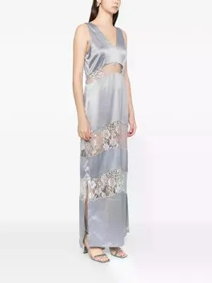 BLAKLACE Lace Panel Dress - Grey