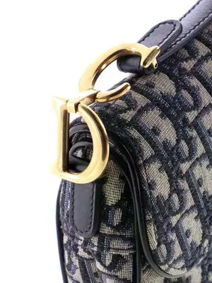 Dior Saddle Handbag Oblique Canvas Mini Shoulder Bag - Blue