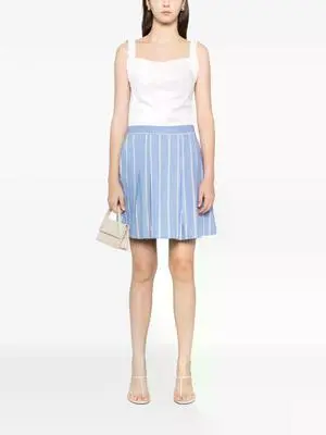 BLAKLACE Striped Pleated Shorts