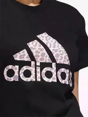 Adidas Leopard-print Logo T-shirt