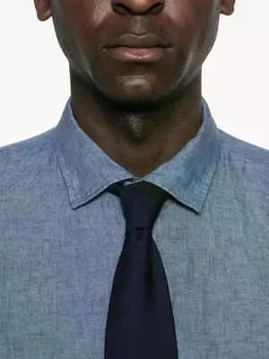 Hartford Pocket Linen Shirt - Blue