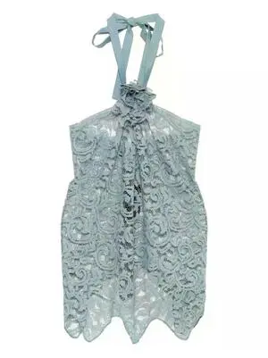 BLAKLACE Floral Lace Halterneck Top
