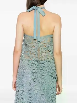 BLAKLACE Floral Lace Halterneck Top