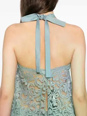 BLAKLACE Floral Lace Halterneck Top