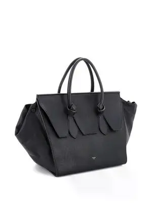 Celine Tie Knot Grainy Leather Small Tote Bag - Black