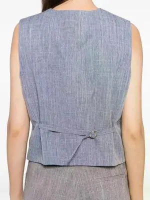 BLAKLACE V-neck Vest - Blue