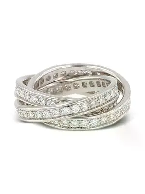 CARTIER 2010's Diamond White Gold Trinity Ring