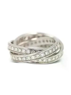 CARTIER 2010's Diamond White Gold Trinity Ring