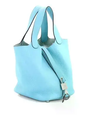Hermès Picotin Lock Bag Clemence Pm - Blue