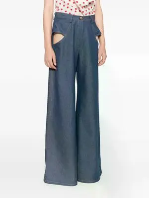 BLAKLACE Cutout Trousers - Blue