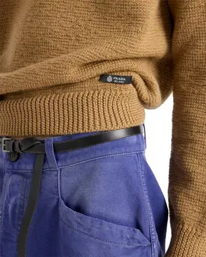Prada Wool Crew-neck Sweater - Camel Brown