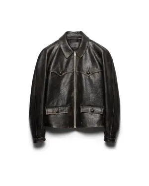 Prada Nappa Leather Jacket - Black