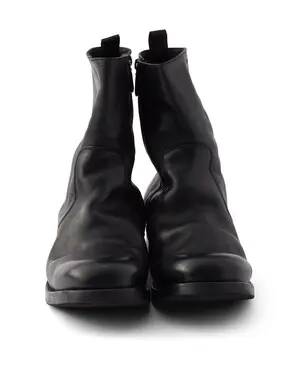 Prada Leather Zip Up Boots