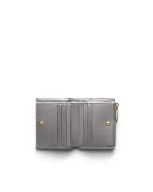 Prada Small Saffiano Leather Wallet - Chrome