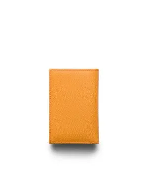 Prada Saffiano Leather Card Holder - Amber