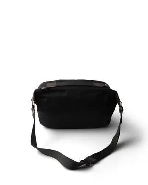 Prada Speedrock Re-nylon And Leather Shoulder Bag - Black