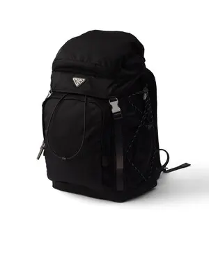 Prada Re-nylon And Leather Backpack - Black