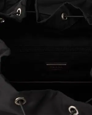 Prada Re-nylon And Leather Backpack - Black