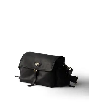 Prada Nappa Leather Shoulder Bag With Flap