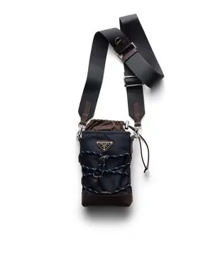 Prada Re-nylon And Leather Smartphone Case - Navy