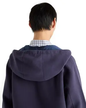 Prada Hooded Technical Fabric Blouson Jacket - Navy