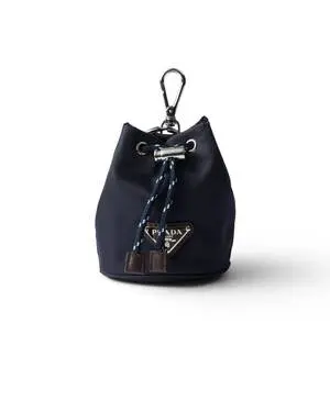 Prada Speedrock Re-nylon Keychain Charm - Navy