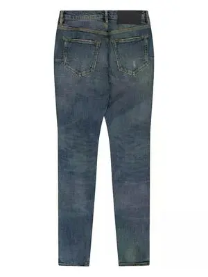 PURPLE BRAND Perforated Indigo Denim
