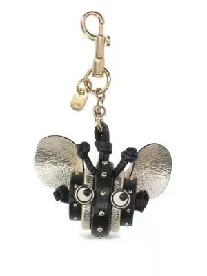 ANYA HINDMARCH Stud Bee Keyring - Black