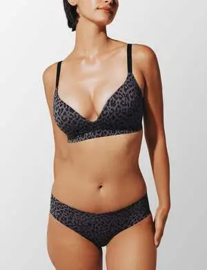 THIRDLOVE Zero Edge™ Wireless Push-up Bra - Black Leopard