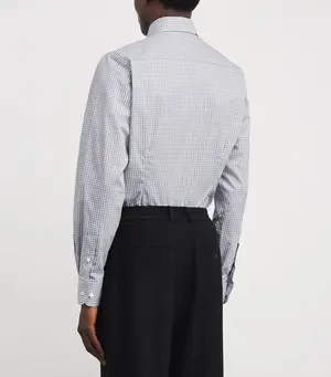 Eton Cotton Twill Melange Check Shirt