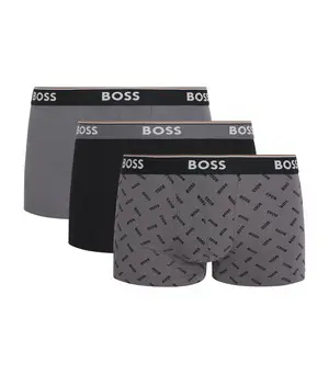 BOSS Cotton-stretch Power Trunks Grey