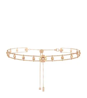 Chanel 18kt Diamond Camélia Choker - Rose Gold