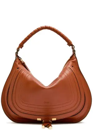 Chloé Marcie Medium Leather Shoulder Bag - Brown