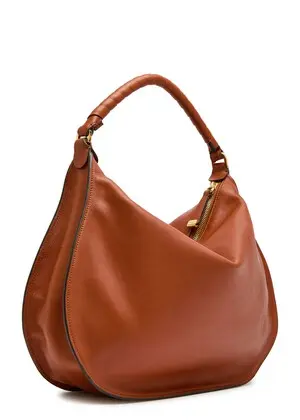 Chloé Marcie Medium Leather Shoulder Bag - Brown