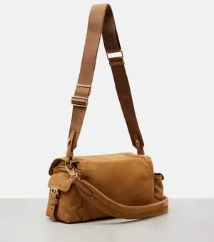 Prada Explore Medium Suede Shoulder Bag
