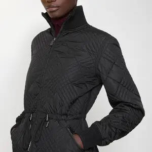 Burberry Micro Check-stitch Nylon Wakerley Jacket - Black