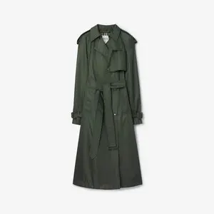 Burberry Long Nylon Hooded Trench Coat