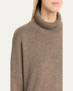 LISA YANG Heidi Turtleneck Cashmere Sweater - Truffle