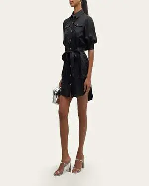 Cinq À Sept Damla Belted Mini Shirtdress