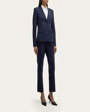 Lafayette 148 New York Clinton Cropped Stretch Wool Pants