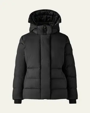 Canada Goose Lyndale Down Puffer Jacket With Removable Hood - Black