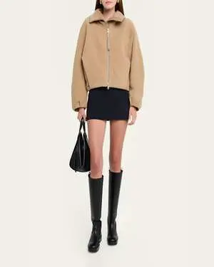 Canada Goose Chilliwack Hooded Wool Bomber Jacket - Tan